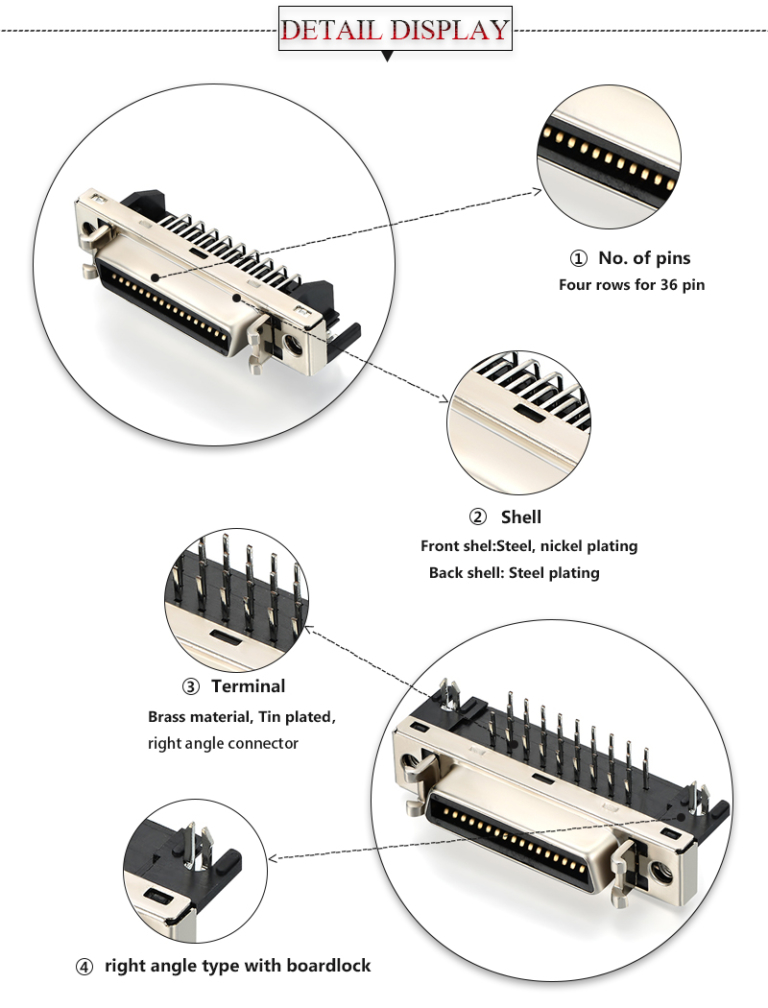 mdr36 connector| CN mdr36 connector Iron Right Angle