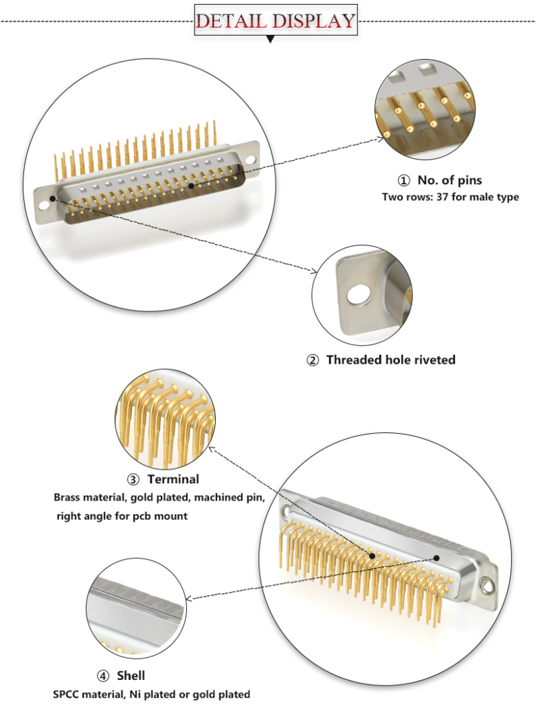 37 pin d type connector|90 degree d sub connector 37 pin d type connector