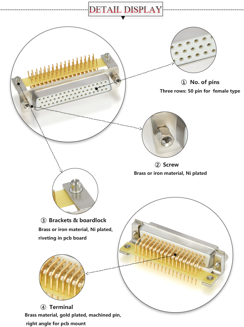 50 pin dsub|high density stecker 50 pin dsub right angle pcb mounting ...