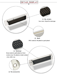 78 pin connector|high density dsub male 78 pin connector