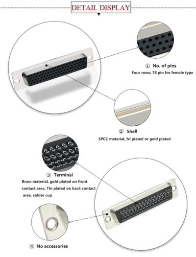 78 pin d sub|electronic connectors 78 pin d sub solder density
