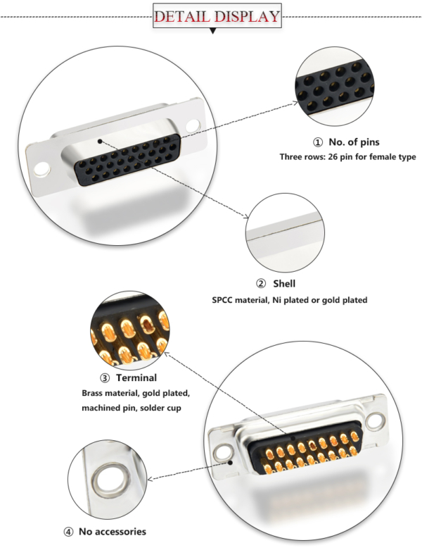 26 pin d connector |26 pin d connector vga female connector