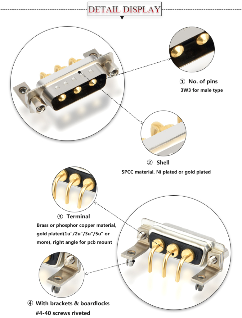 3w3 connector|high current power connector solder pin angled 3w3 connector