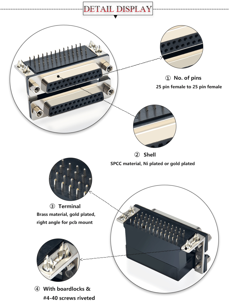 25 pin d sub|Right angle pcb mount female to female 25 pin d sub dual ...