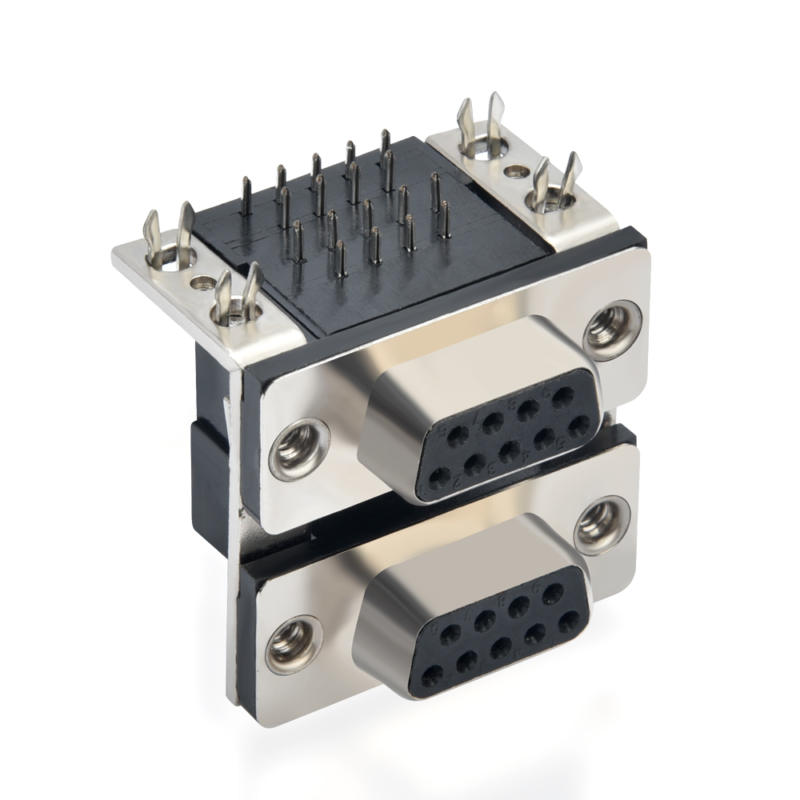 9 pin d sub|female to female 9 pin d sub pcb stacking connectors