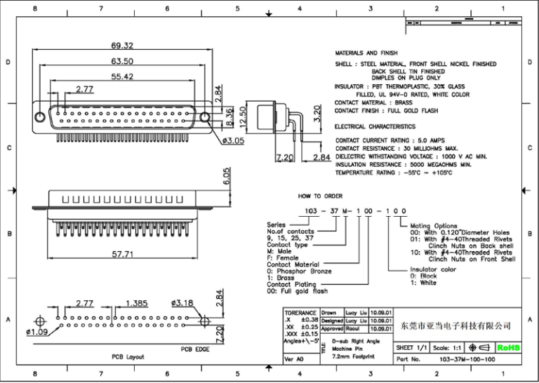 37 pin d type connector|90 degree d sub connector 37 pin d type connector