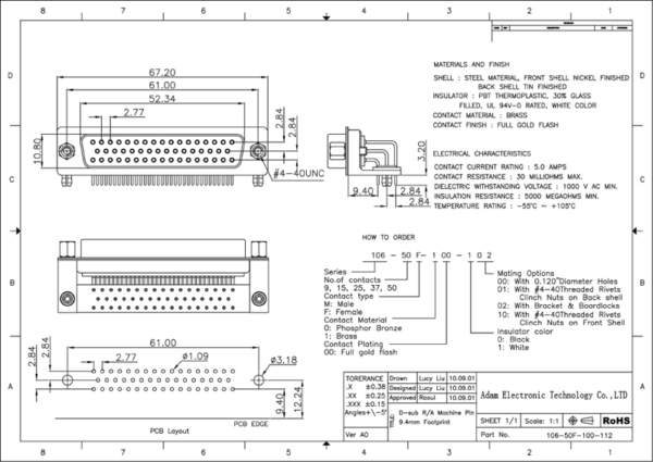 50 pin dsub|high density stecker 50 pin dsub right angle pcb mounting ...