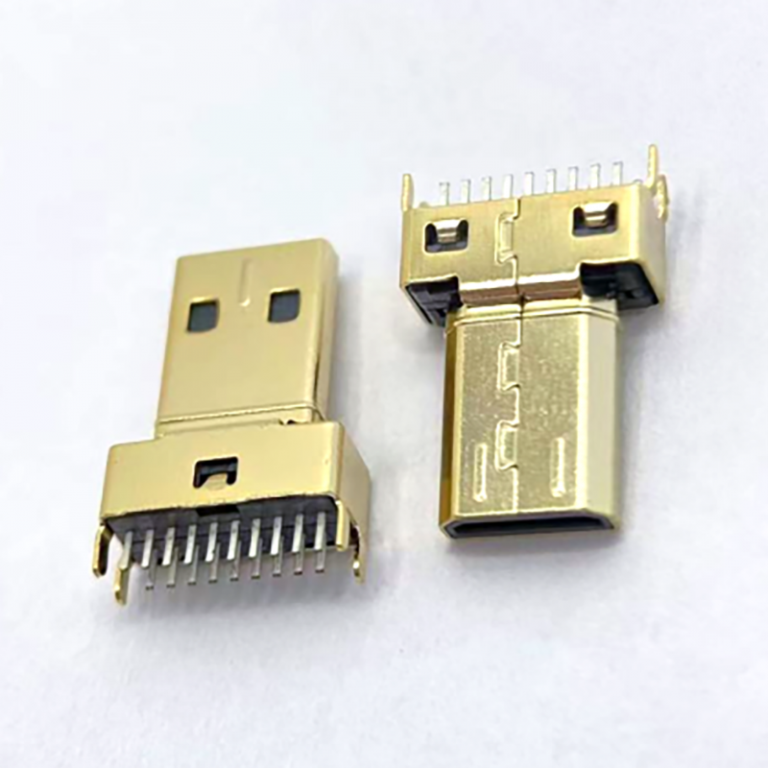 hdmi interface | female right angle pcb mount 19 pin hdmi interface