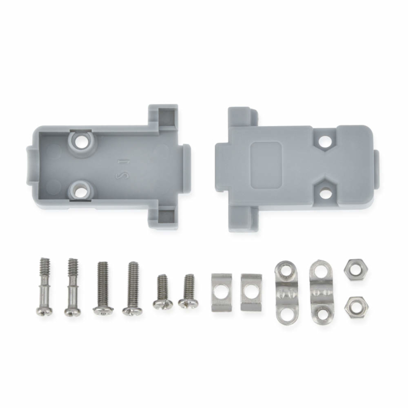 db9 backshell |metal db9 backshell with short screws for cable assembly