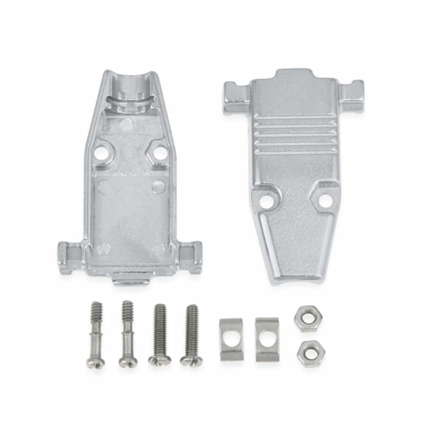 db9 backshell |metal db9 backshell with short screws for cable assembly