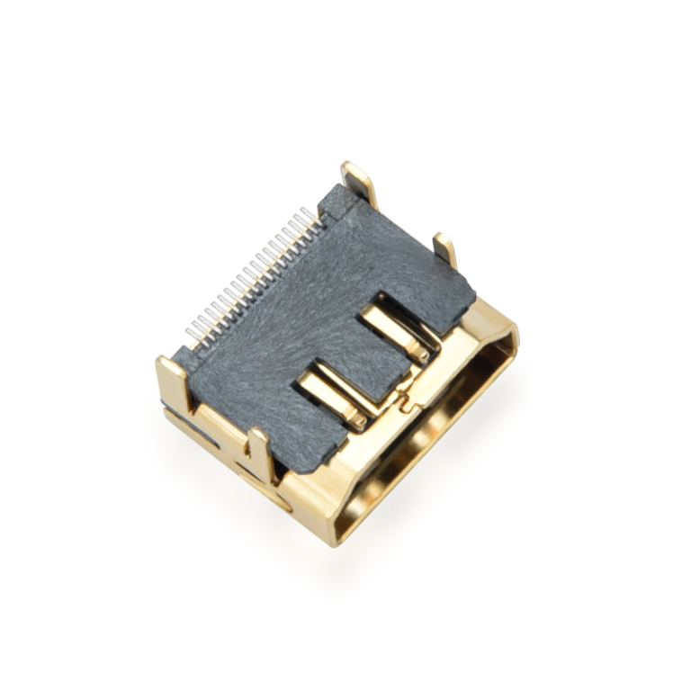 hdmi interface | female right angle pcb mount 19 pin hdmi interface