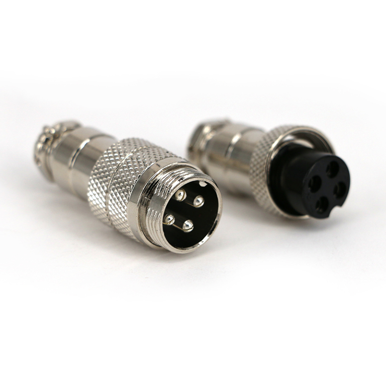 Standard M12 4 pin male connector Aviation plug