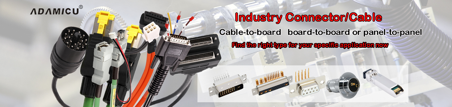 ADAMICU Connectors and Cables manufacturer for industrial
