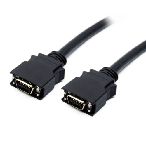 mini scsi ribbon (MDR) cable 14pin male with plastic shell and spring latch