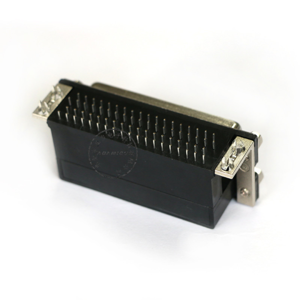 right angle pcb mount female to male 37 pin d type dual port connector