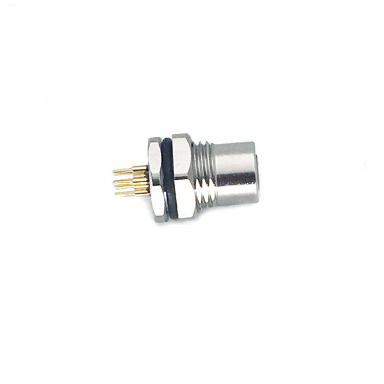 Waterproof board end sensor M8 Rear lock PCB panel mounting connector