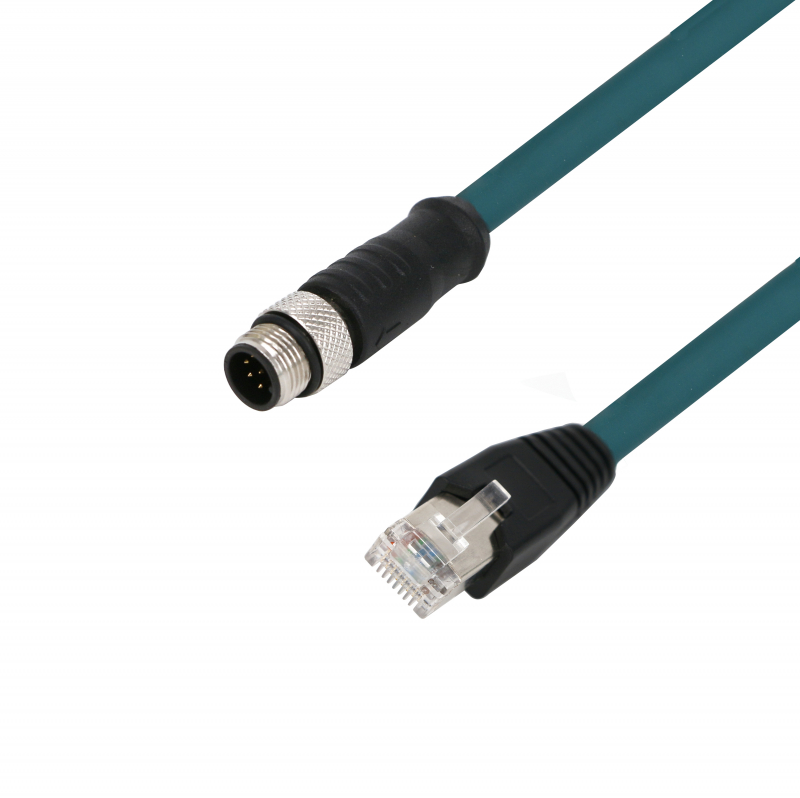 8 pin female to RJ45 industrial EtherCAT cable for Industrial camera